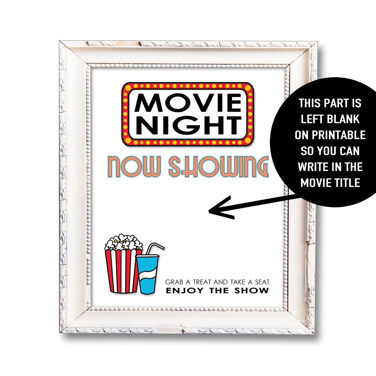 Movie Party Printables, Home Movie Night, Movie Birthday Party, Movie ...