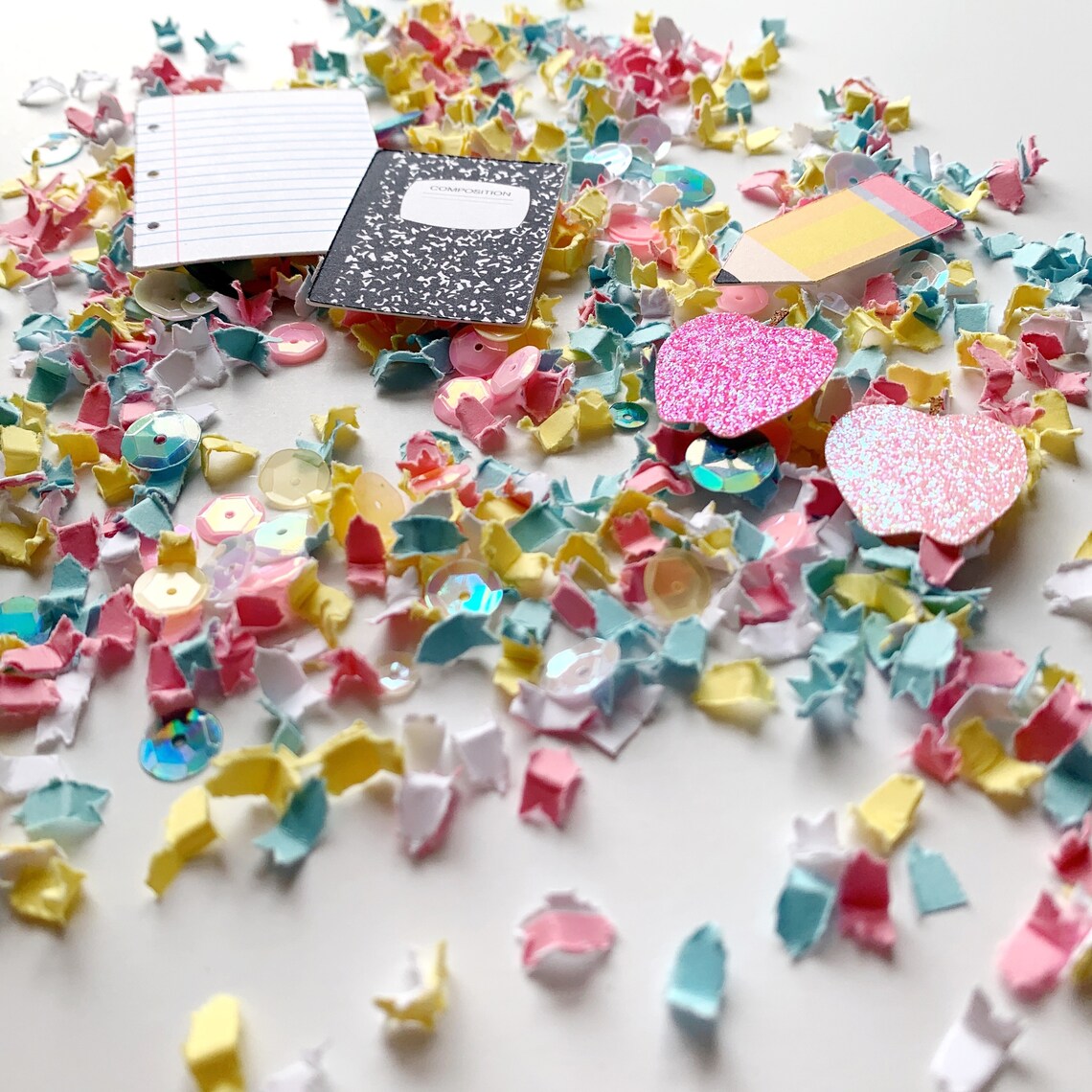 School Girl Style Pink School Supplies School Confetti Pink - Etsy