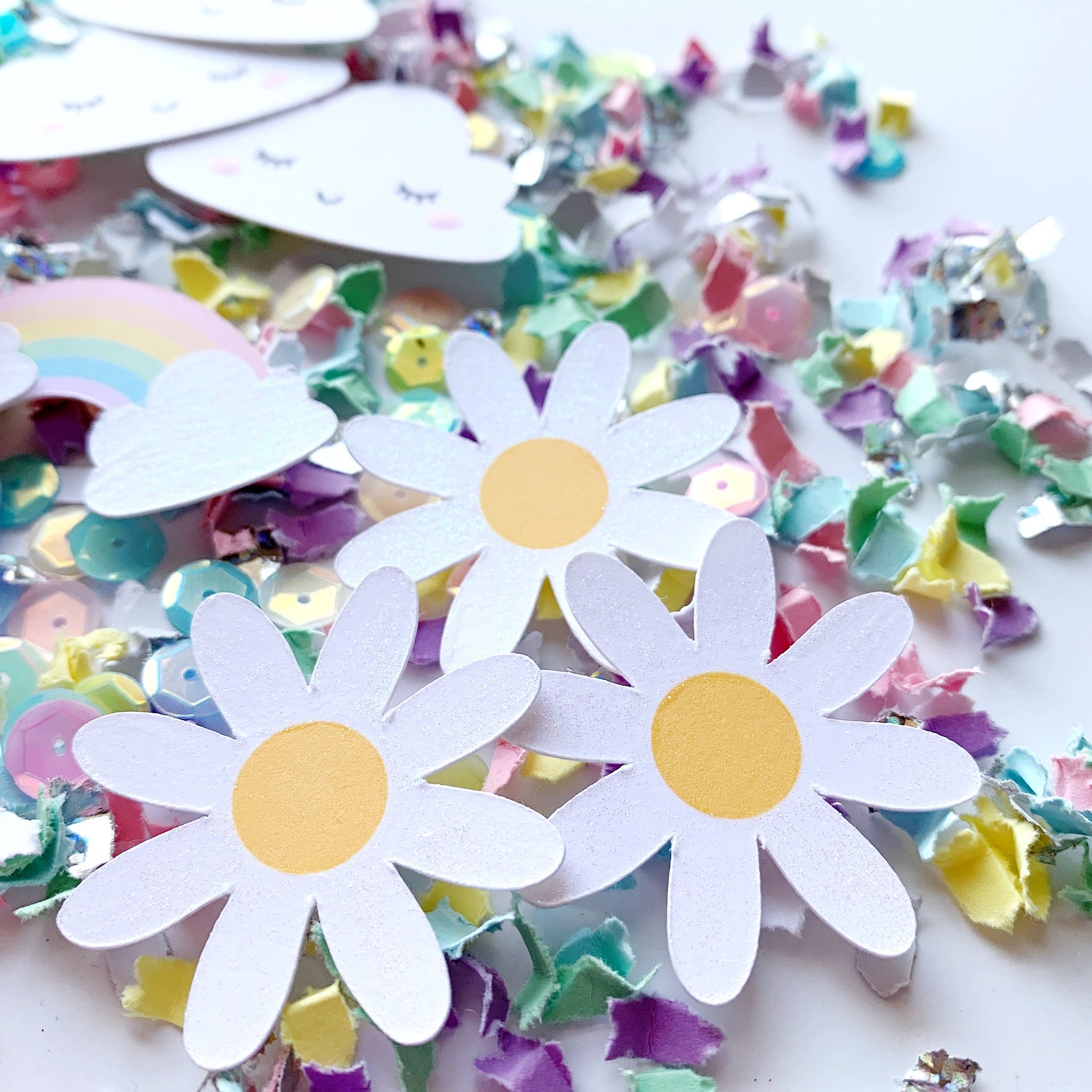 Pastel Rainbow Confetti, Rainbow Birthday Party, Rainbow Baby Shower ...
