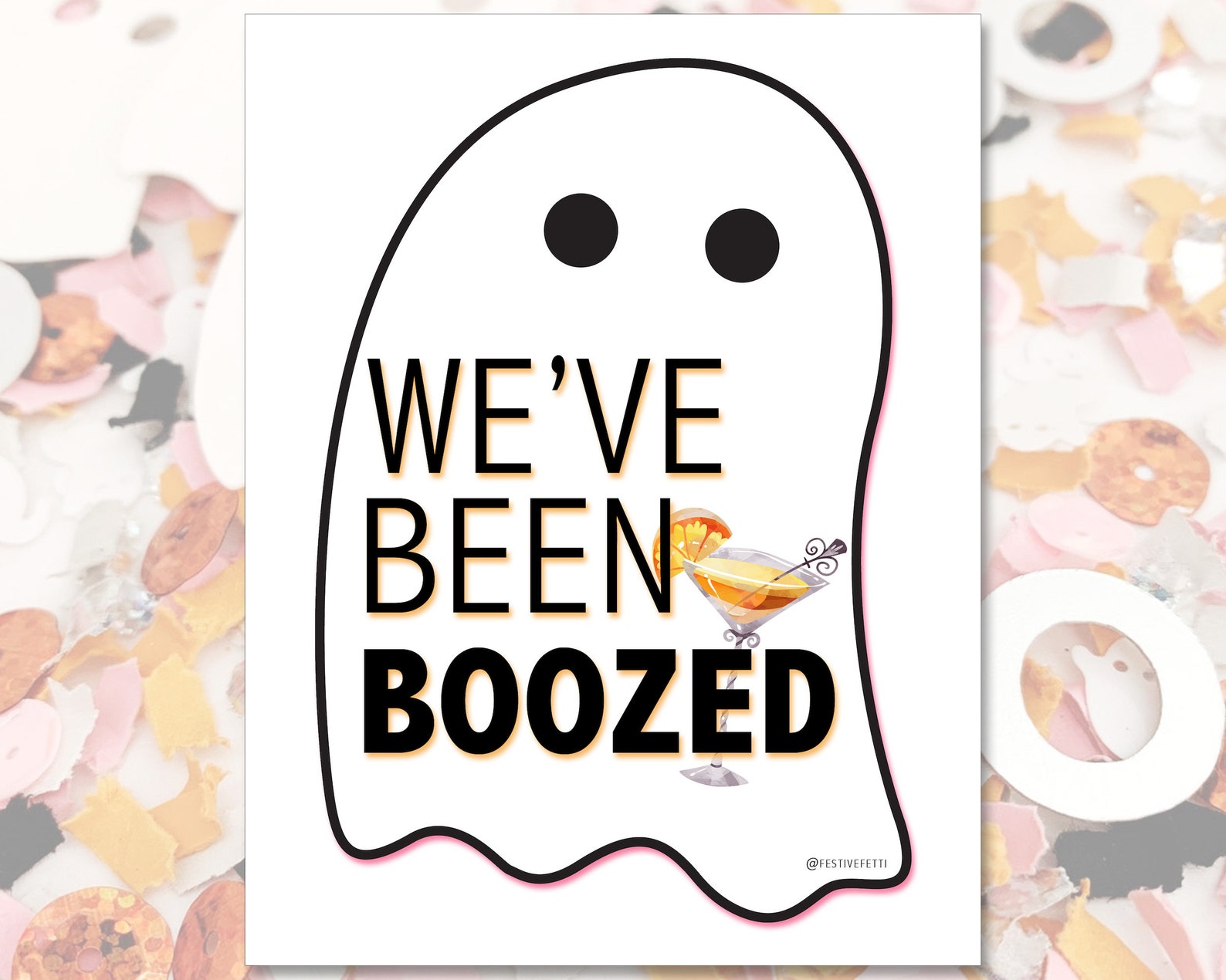 You've Been Boozed Halloween Drink Sign Halloween - Etsy