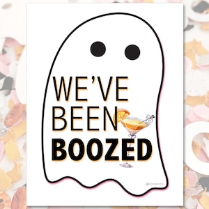 You've Been Boozed, Halloween Drink Sign, Halloween Cocktail, Printable ...