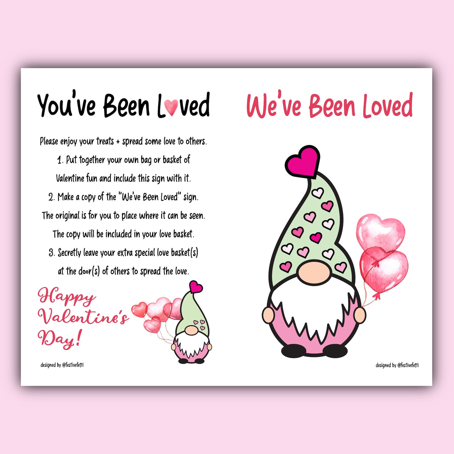 Valentine Neighbor Treats, Printable Valentine Fun, You’ve Been Loved ...
