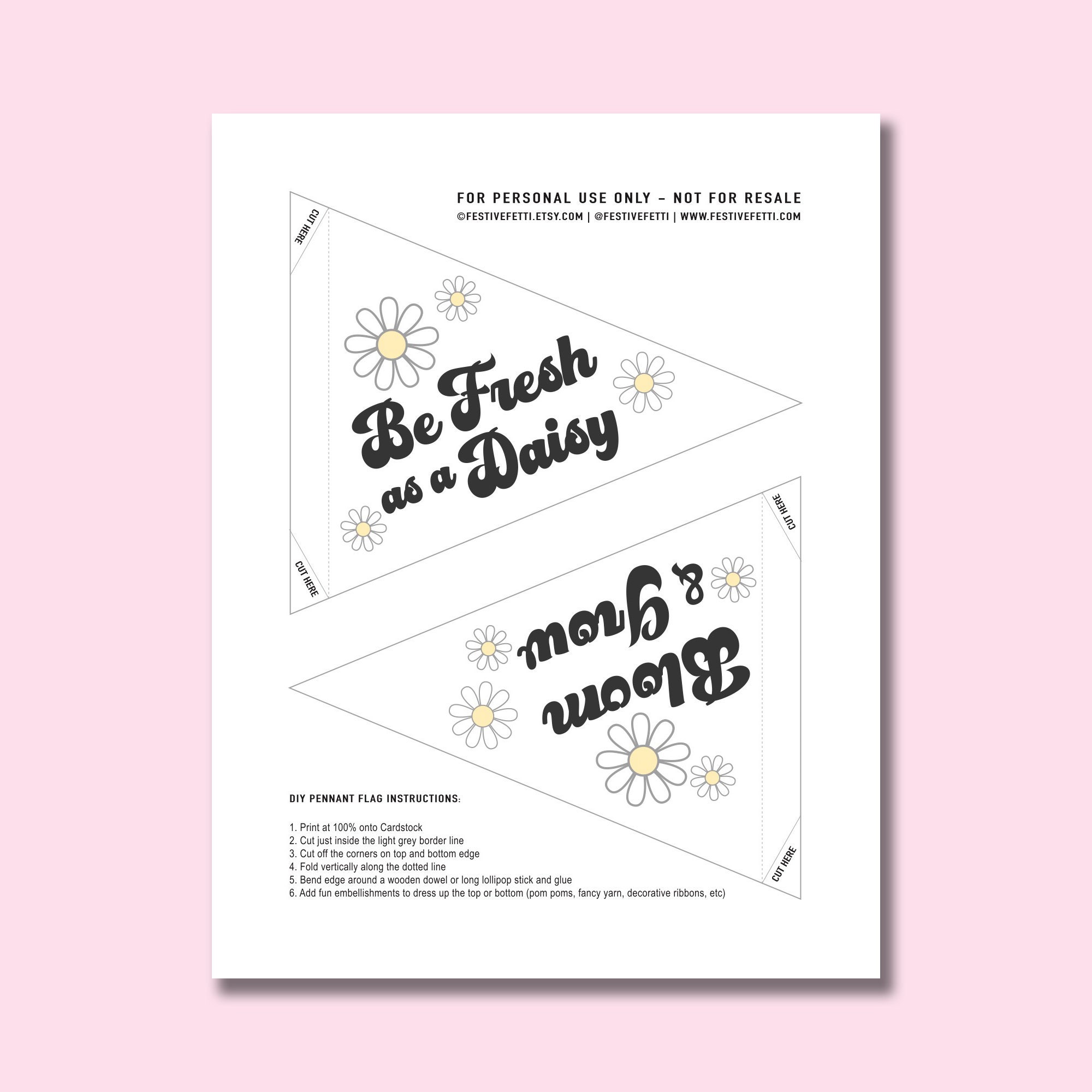 Daisy DIY Pennant Flags