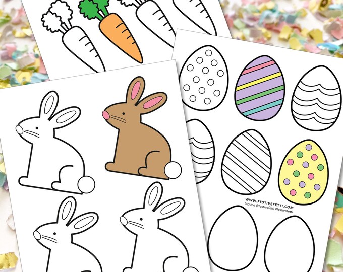 Easter Bunny Clip Art, Rabbit Clipart, Chocolate Bunny, PNG, EPS ...