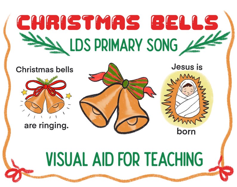 Christmas Bells Lds Primary Visual Aid for Teaching - Etsy