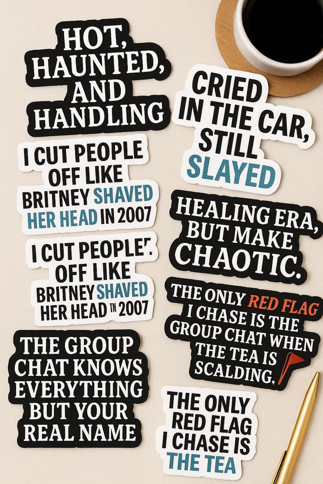 Sarcastic Printable Sticker Bundle | Cricut-ready | Funny Adult Humor ...
