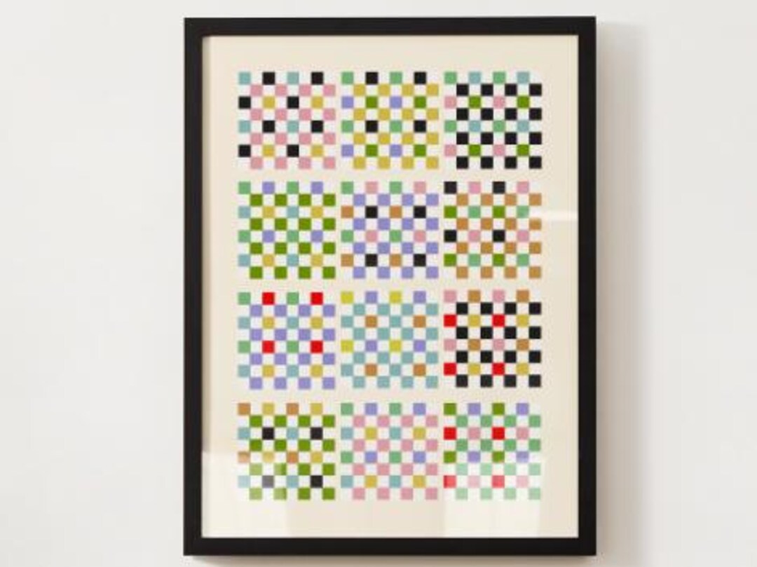 Funky Checkered Wall Art – Retro Digital Download Printable Art - Etsy