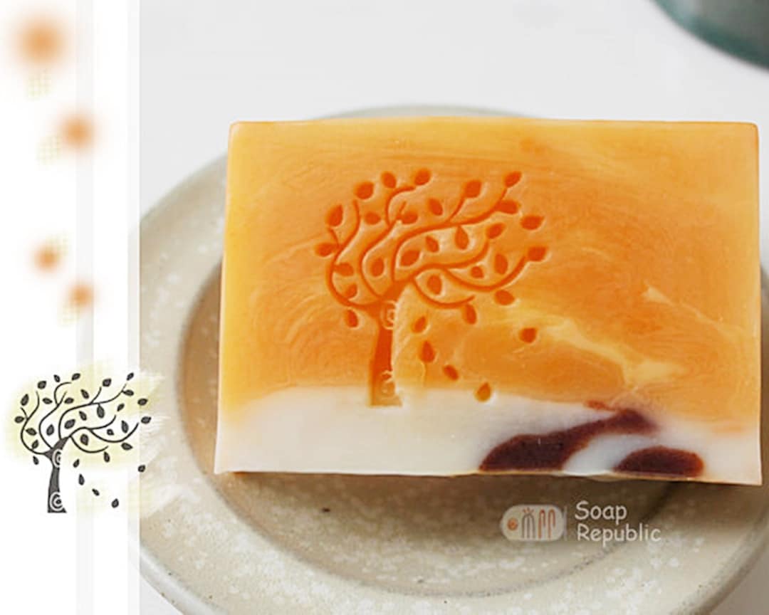 Windswept Tree / 100% Handmade Tree Acrylic Soap Stamp/cookie Stamp ...