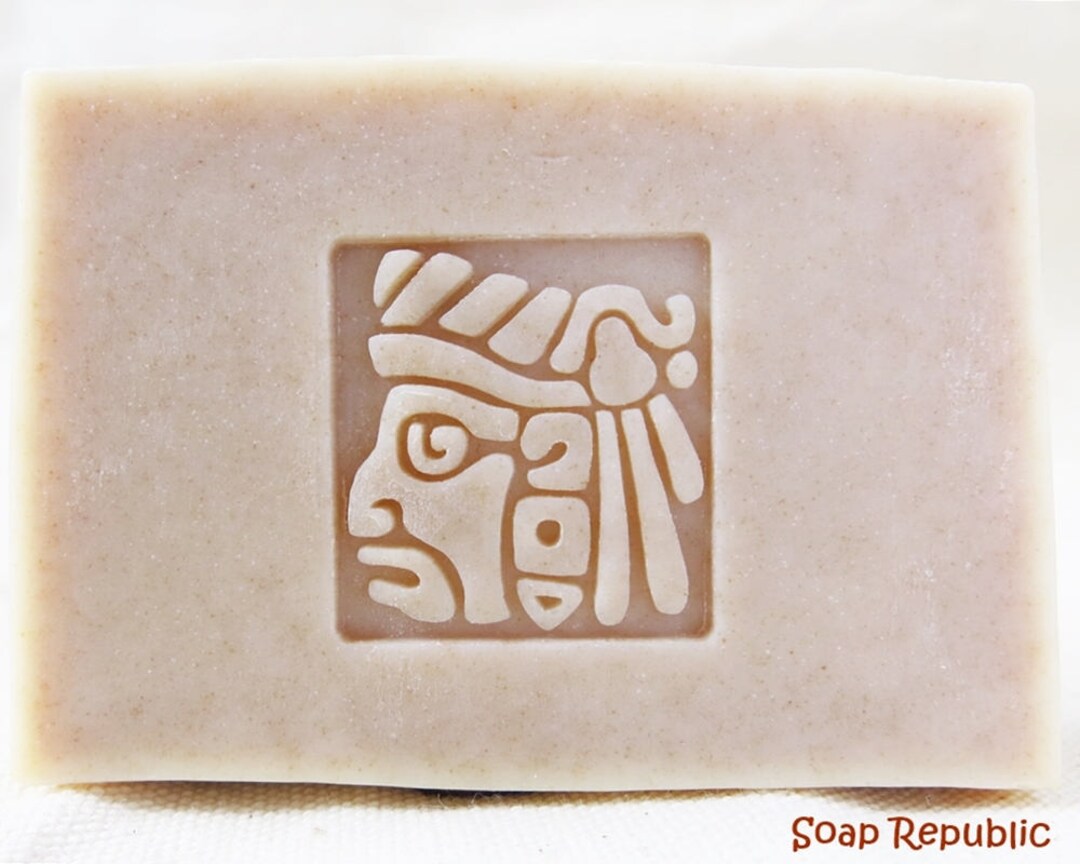 Aztec Warrior Face Acrylic Soap Stamp / Cookie Stamp / Clay Stamp - Etsy