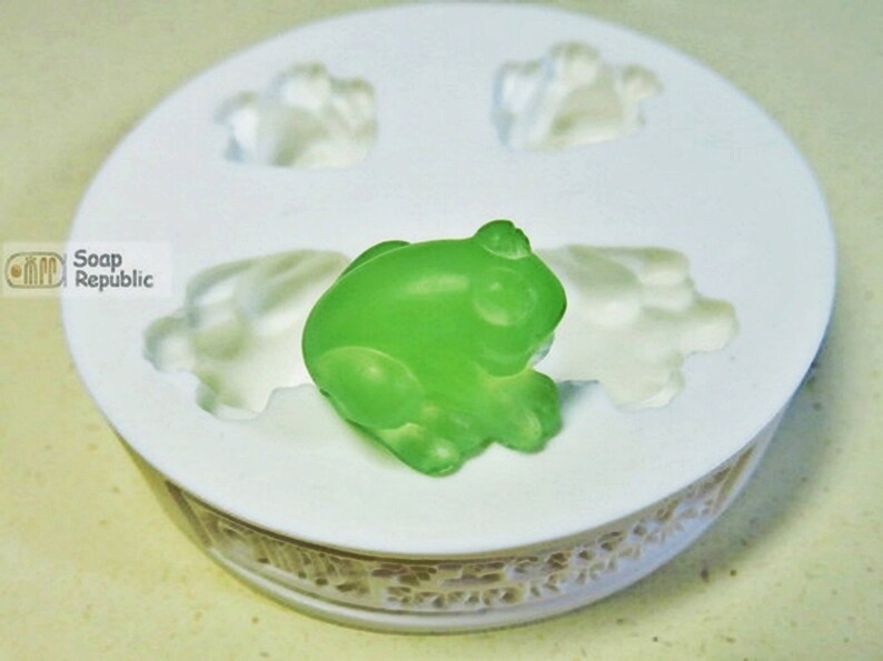Frog 1-cavity / Mini Frog 4-cavity Silicone Soap Mold / - Etsy