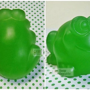 Frog (1-cavity) / Mini Frog (4-cavity) Silicone Soap Mold / Candle Mold ...