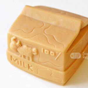 1.) Half Side Shaped Milk Box 2.) Full Size 3D Milk Box Silicone Soap ...