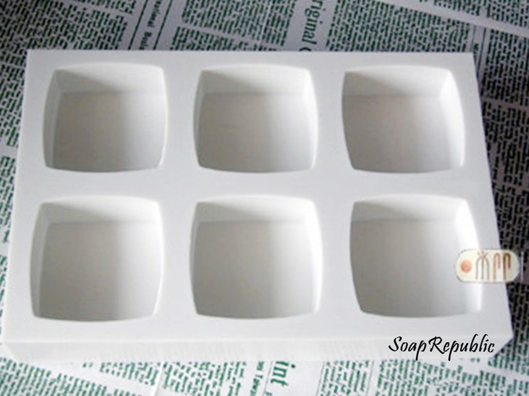 Square Shape 6 Cavity Silicone Soap Mold / Candle Mold - Etsy