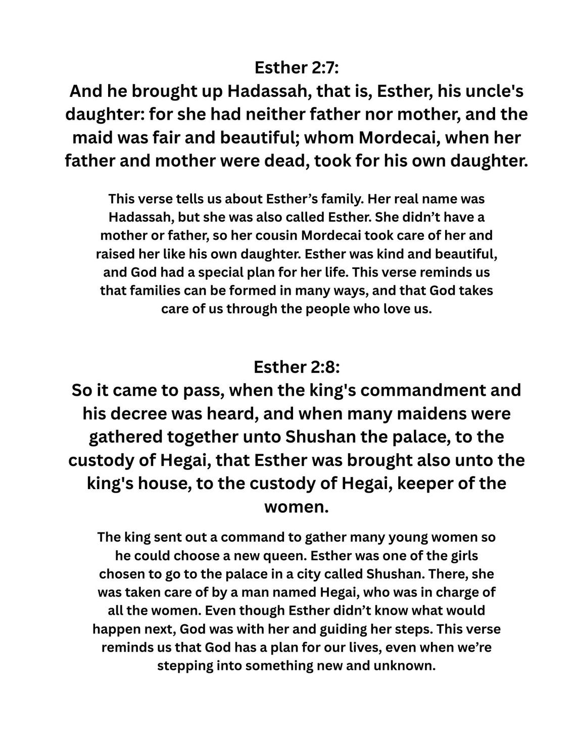 The Life of Esther Copywork | KJV Bible Verses for Girls | Cursive ...