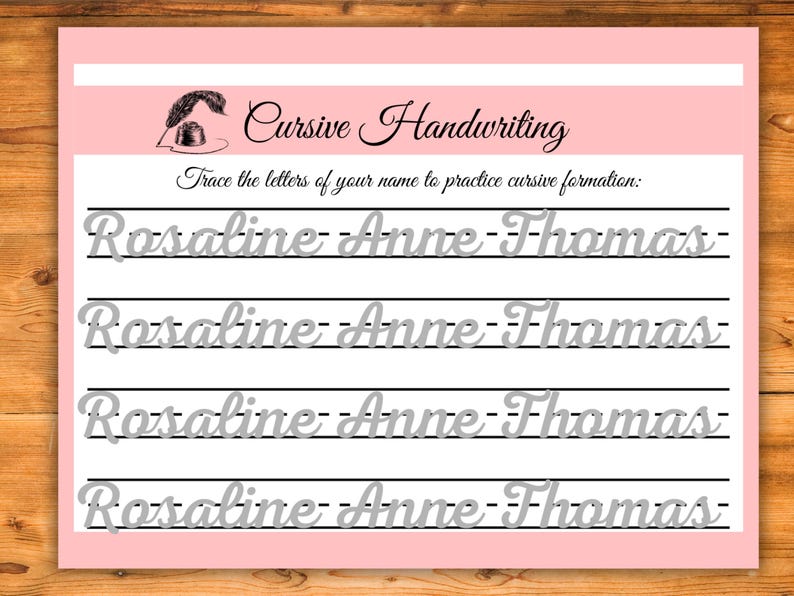 Editable Cursive Name Tracing Worksheets | Gray Line Handwriting ...