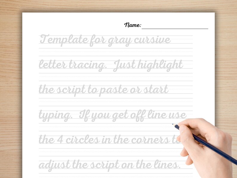 Editable Cursive Copywork Worksheet Template – Custom Handwriting Pages ...