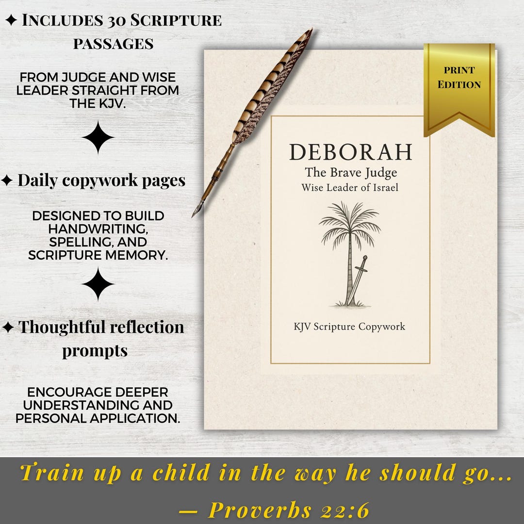 Deborah KJV Copywork: 30-day Scripture Writing Plan for Girls ...