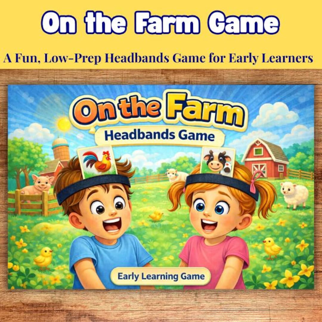 Farm Animal Headbands Game: Kids' Guessing Activity - Etsy