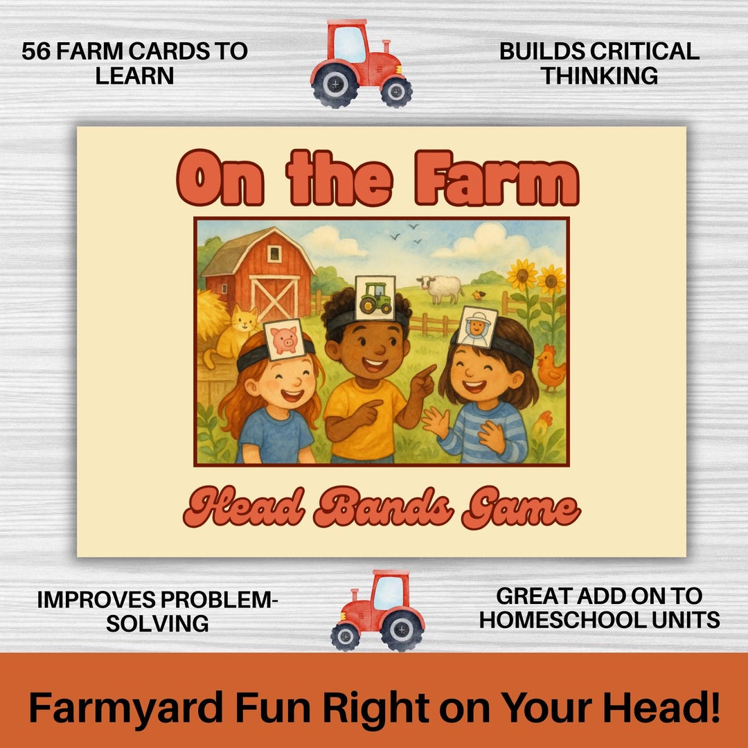Farm Animal Headbands Game: Kids' Guessing Activity - Etsy