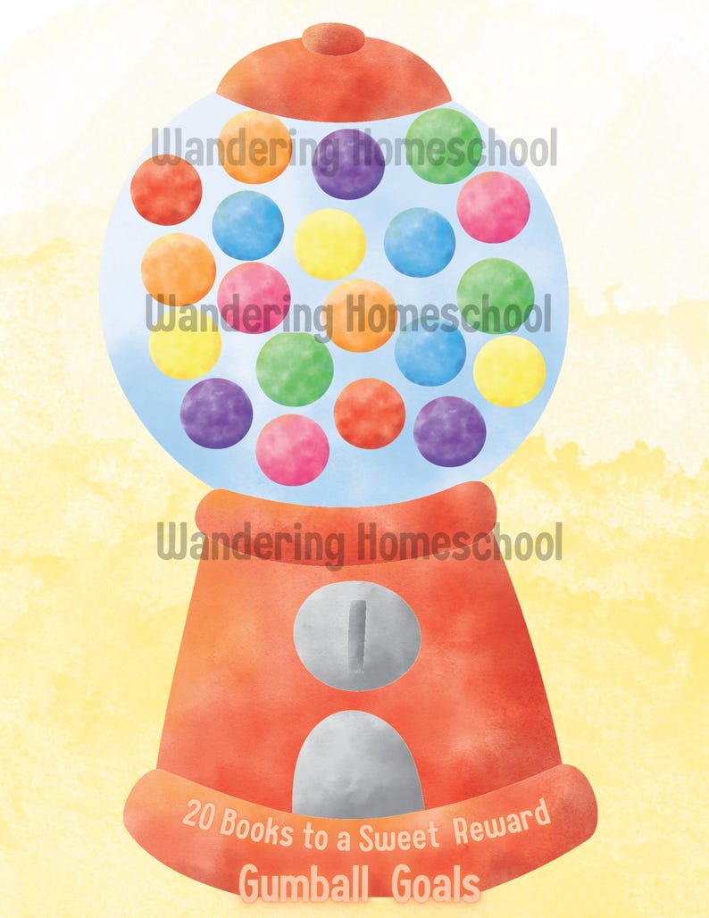 Sweet Reads: Gumball Reading Reward Chart & Book Log Bundle - Etsy