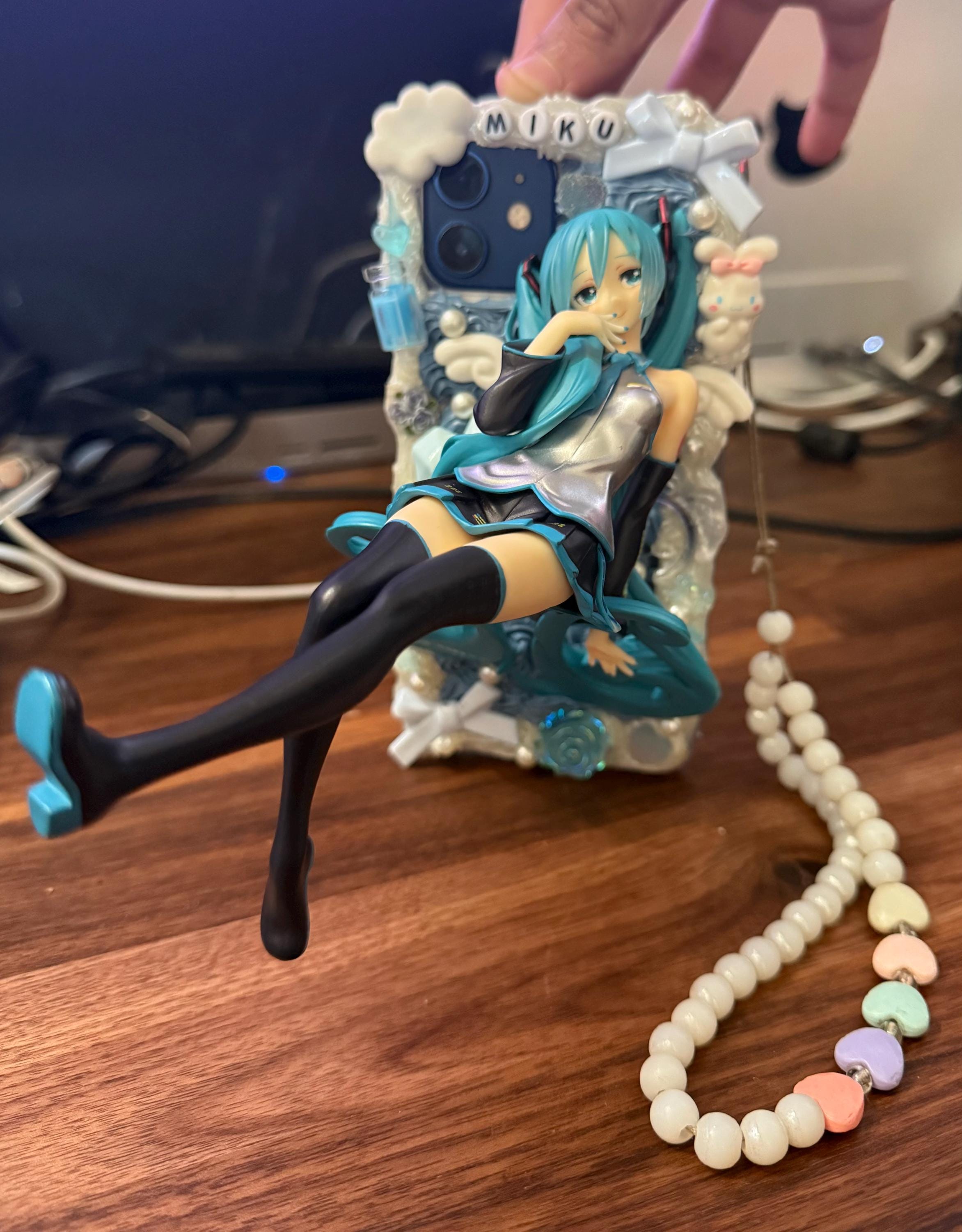 Custom Hatsune Miku Phone Case – Decoden Cream Style With Built-in ...