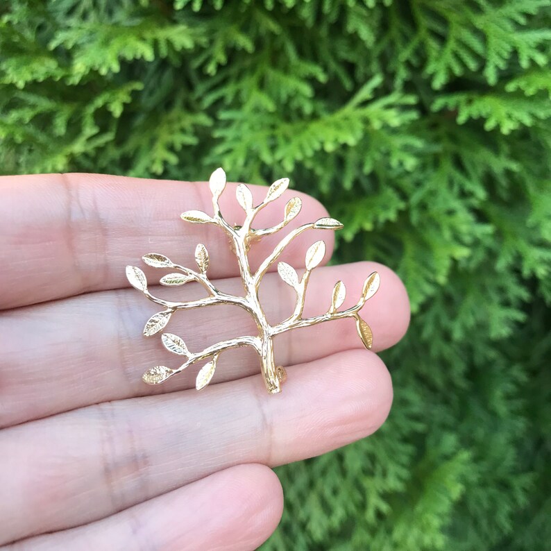 Gold Family Tree Brooch Birthstone Jewelry Personalized Gift | Etsy