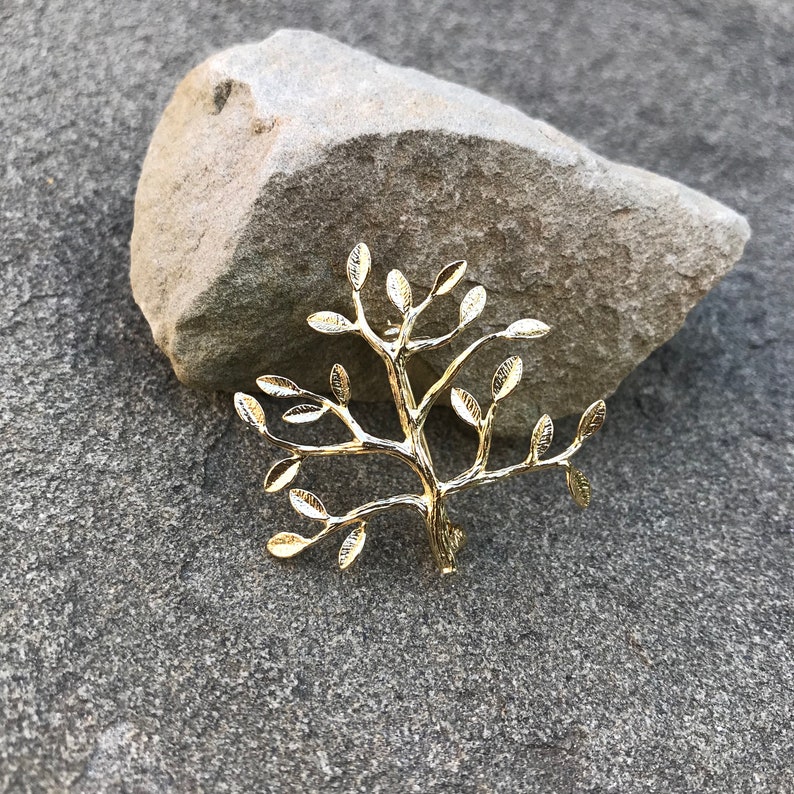 Gold Family Tree Brooch Birthstone Jewelry Personalized Gift | Etsy