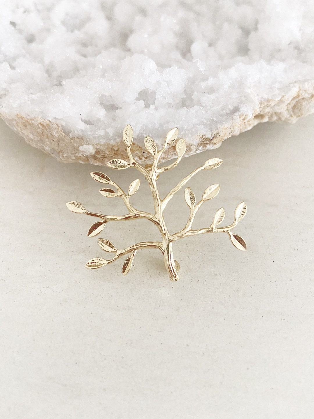 Gold Family Tree Brooch, Birthstone Jewelry, Personalized Gift for Mom ...