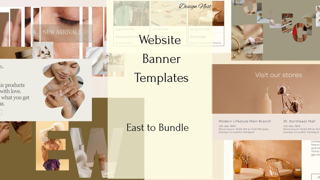 Editable Shopify Web Slide Banners, DIY Web Slide Banners, Fashion Shop ...