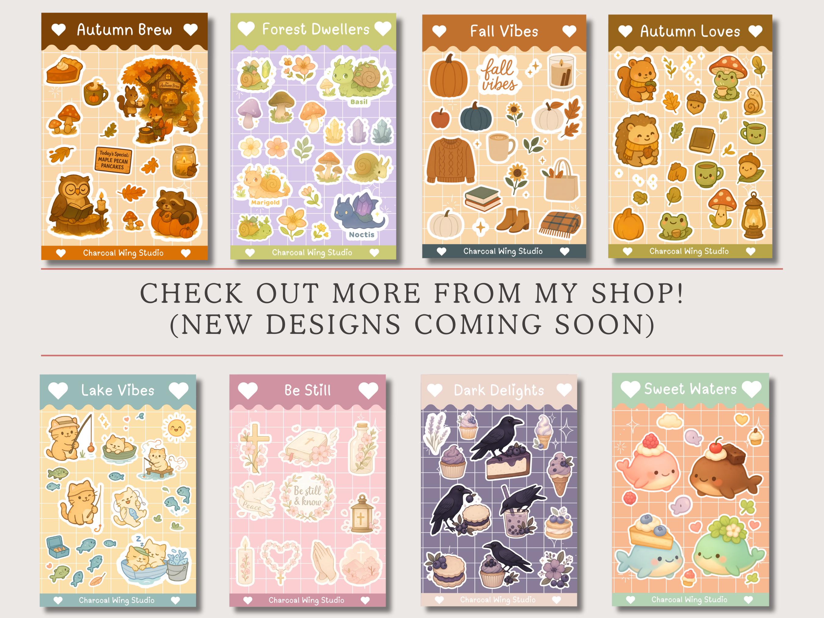 Kawaii Fruit Bats Sticker Sheet – Laminated Journaling Stickers - Etsy