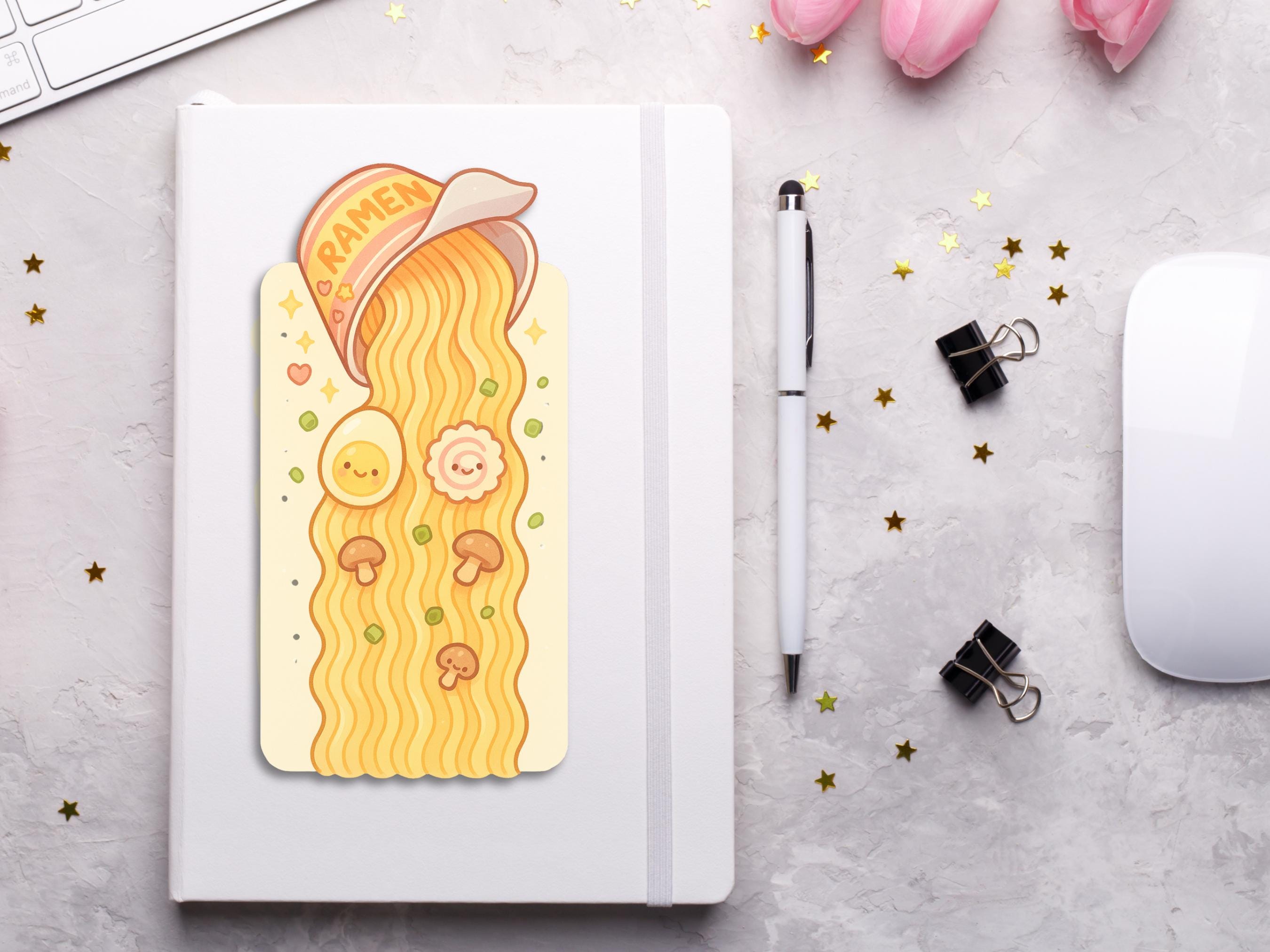 Kawaii Ramen Noodle Bookmark – Cute Instant Noodles With Egg ...