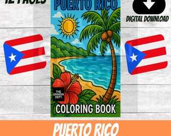 Puerto Rico Word Search and Coloring Page for Kids, Fun Facts for ...