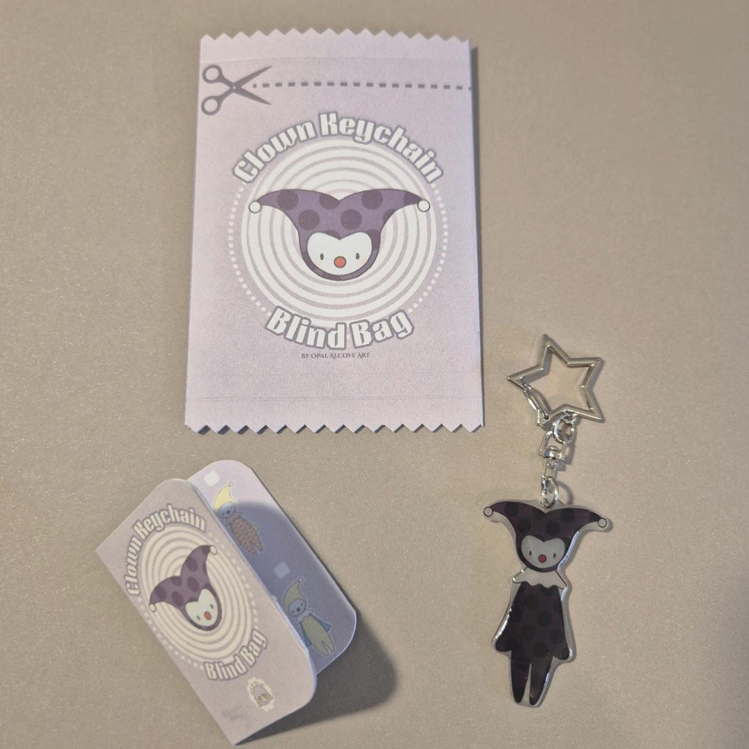 Blind Bag Clown Keychain | Mystery Circus Clown Collectible | Unique ...