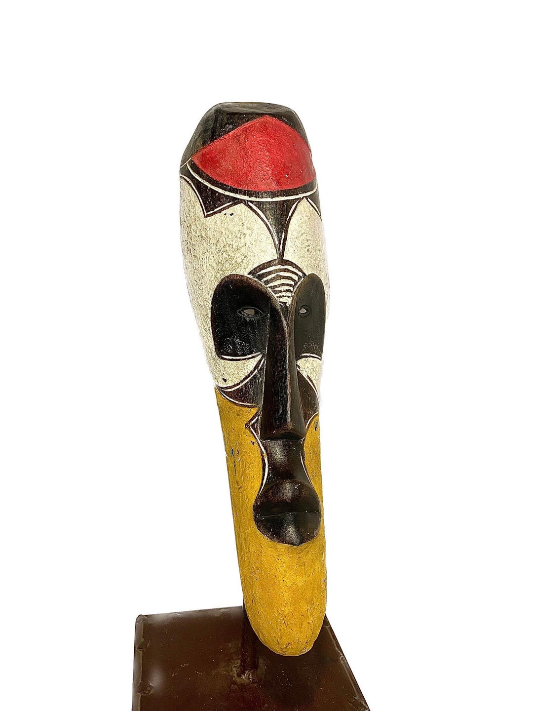 Fang Tribe Mask, African Wall Art, Gabon Tribal Decor, Hand-carved Wood ...