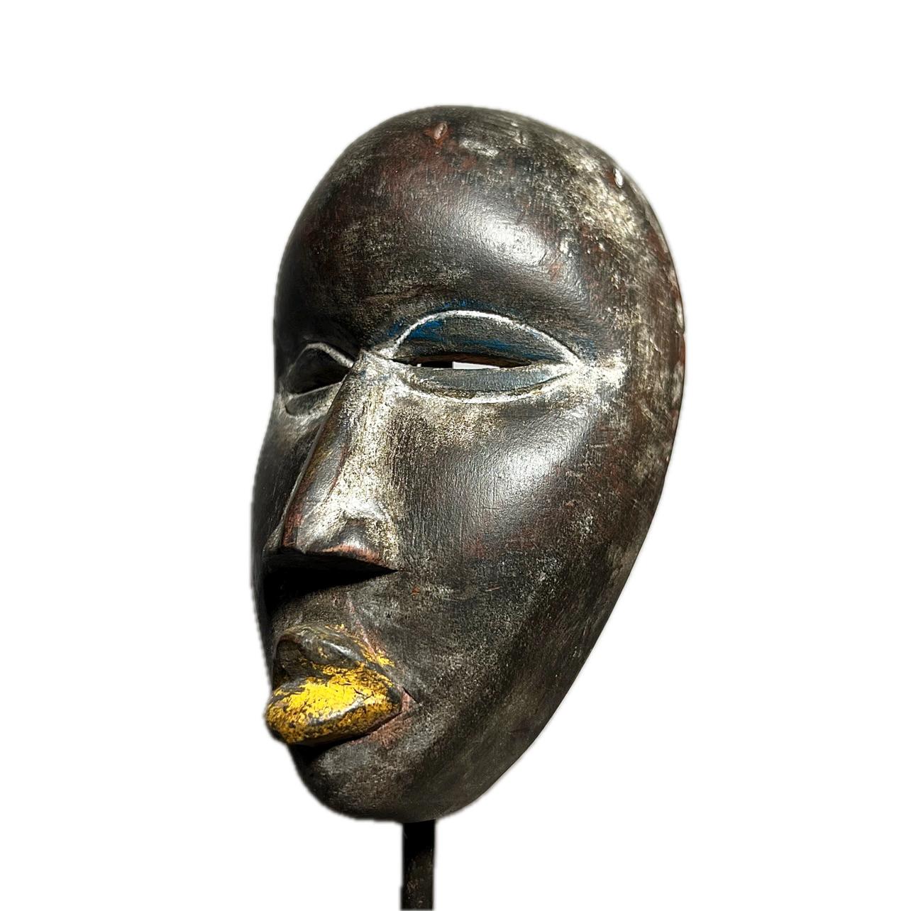African Dan Mask Wall Art Handcarved Tribal Wood Spirit Decor Liberian ...