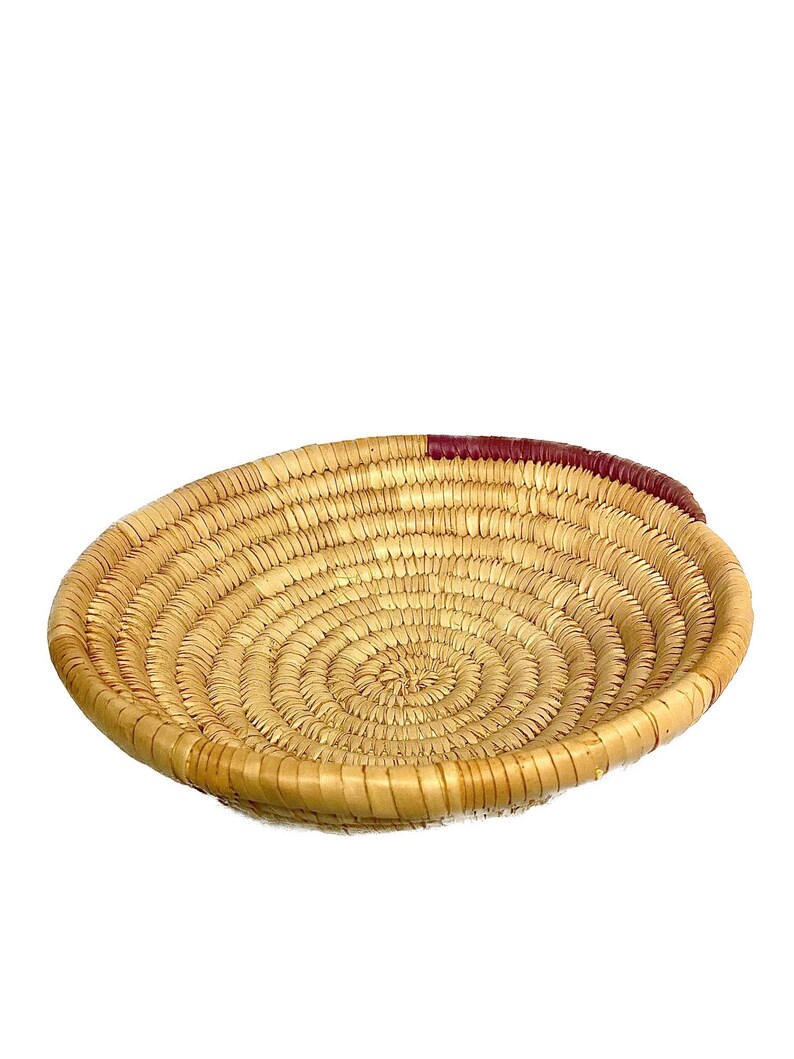 Woven Basket Tray Decor, Natural Fiber Wall Art, Round Handwoven ...