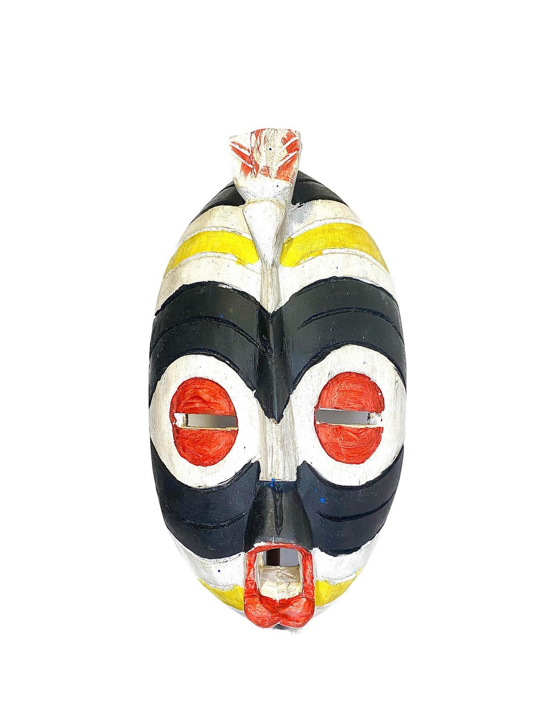 Kifwebe Tribal Mask, Songye Congo Wall Art, African Carved Wood Mask ...
