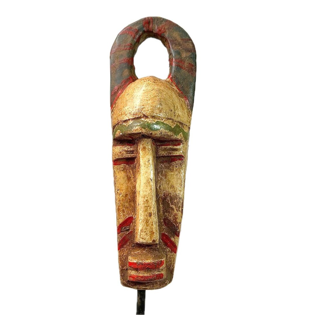 African Baule Tribal Mask, Hand-carved Wall Art Sculpture, West African ...
