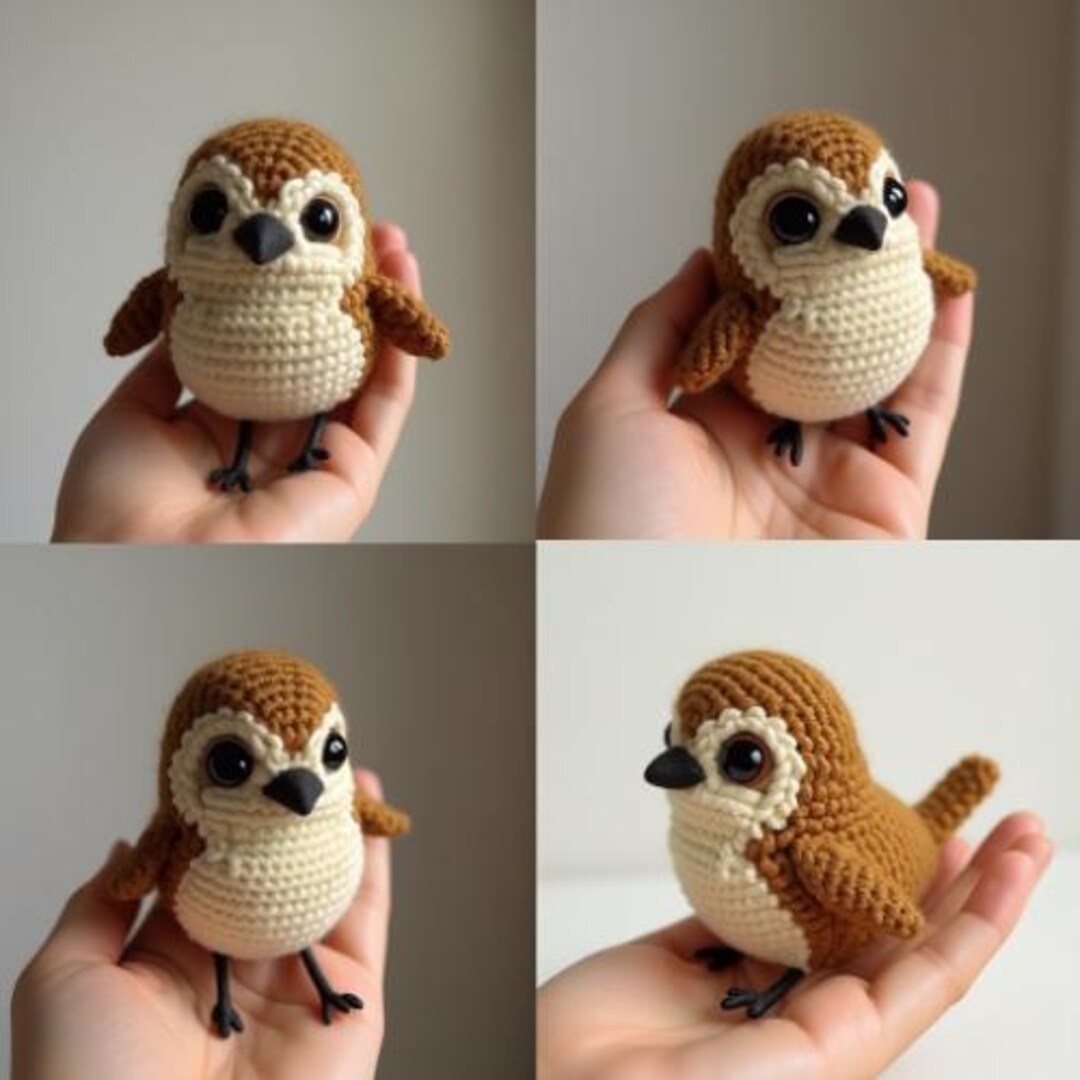 Crochet Sparrow Bird Pattern PDF – Amigurumi Bird Crochet Pattern ...
