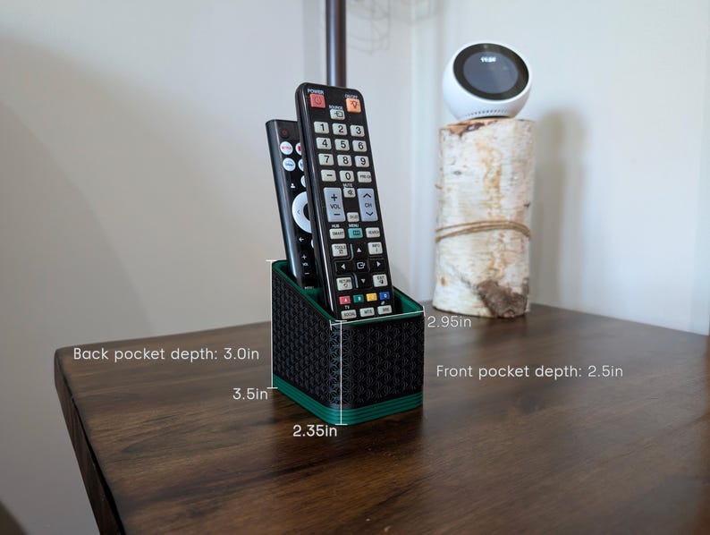 3D Printed Remote Control Holder: Japanese Leaf Pattern Organizer - Etsy