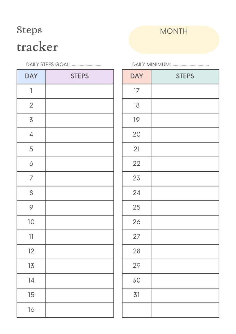 Fitness Planner Printable PDF – Workout Tracker, Meal Planner, Weight ...
