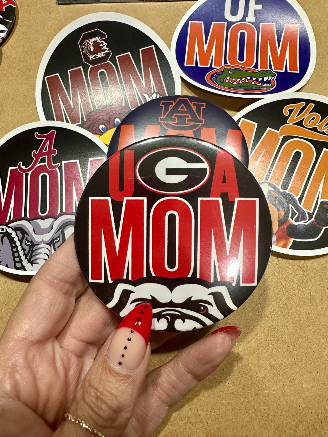 College MOM Buttons - Etsy