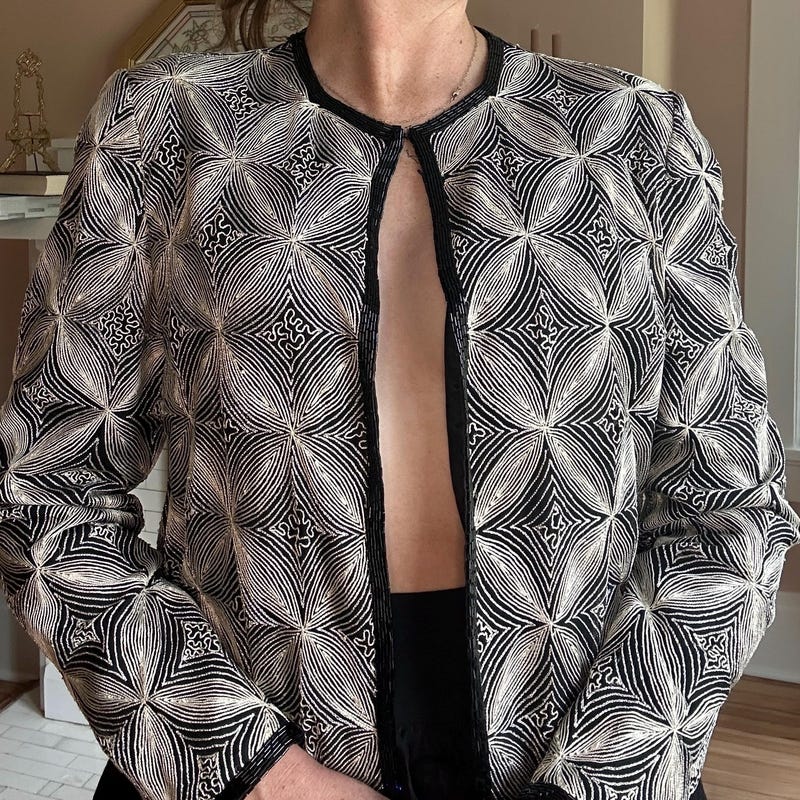 Silk Evening Jacket - Etsy