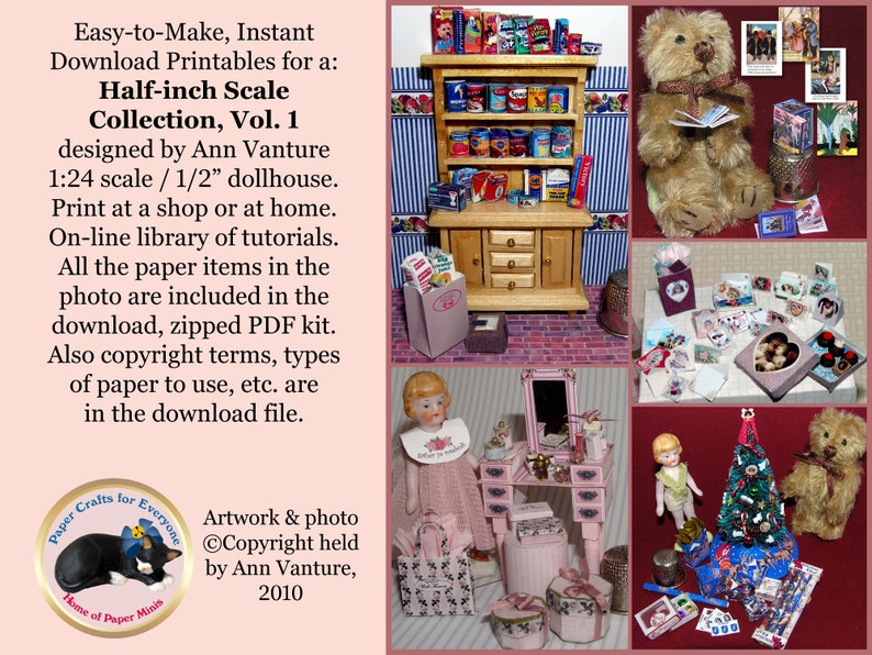 Bookhis1 Half-inch Scale Collection, Vol. 1 for 1:24 Scale - Etsy