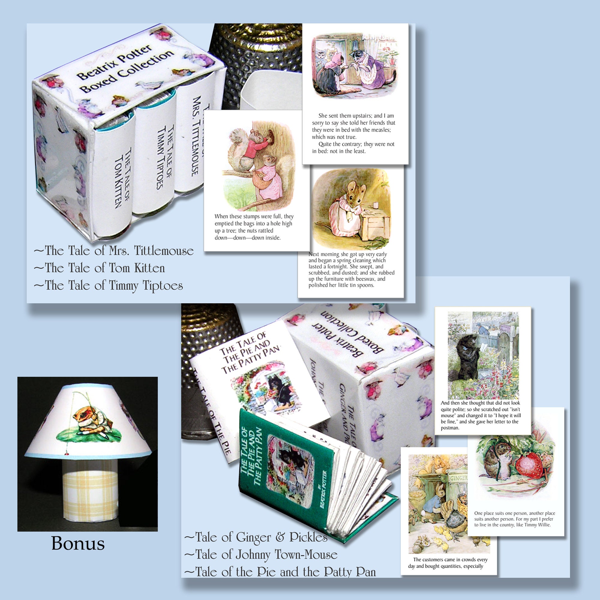 Bookb6 Six Beatrix Potter Books Out of Copyright 1:12 Scale - Etsy
