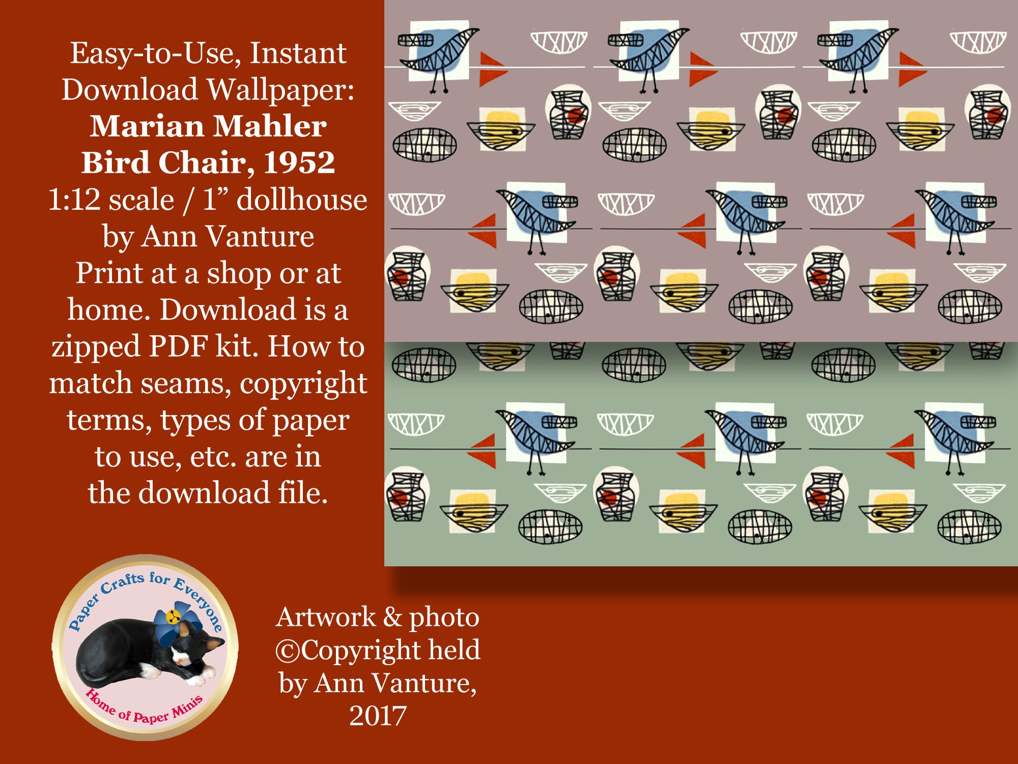 Wpmod004a-b Mariam Mahler's Bird Chair 1:12 Scale - Etsy