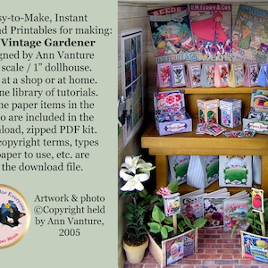 Book10 the Vintage Gardner for 1:12 Scale - Etsy