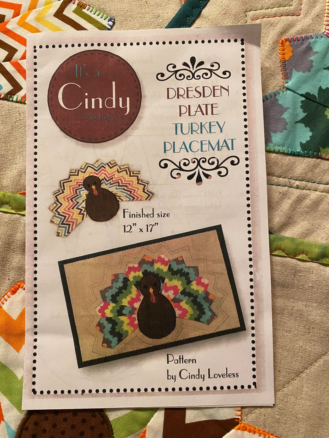 Turkey Dresden Plate Placemat Pattern - Etsy