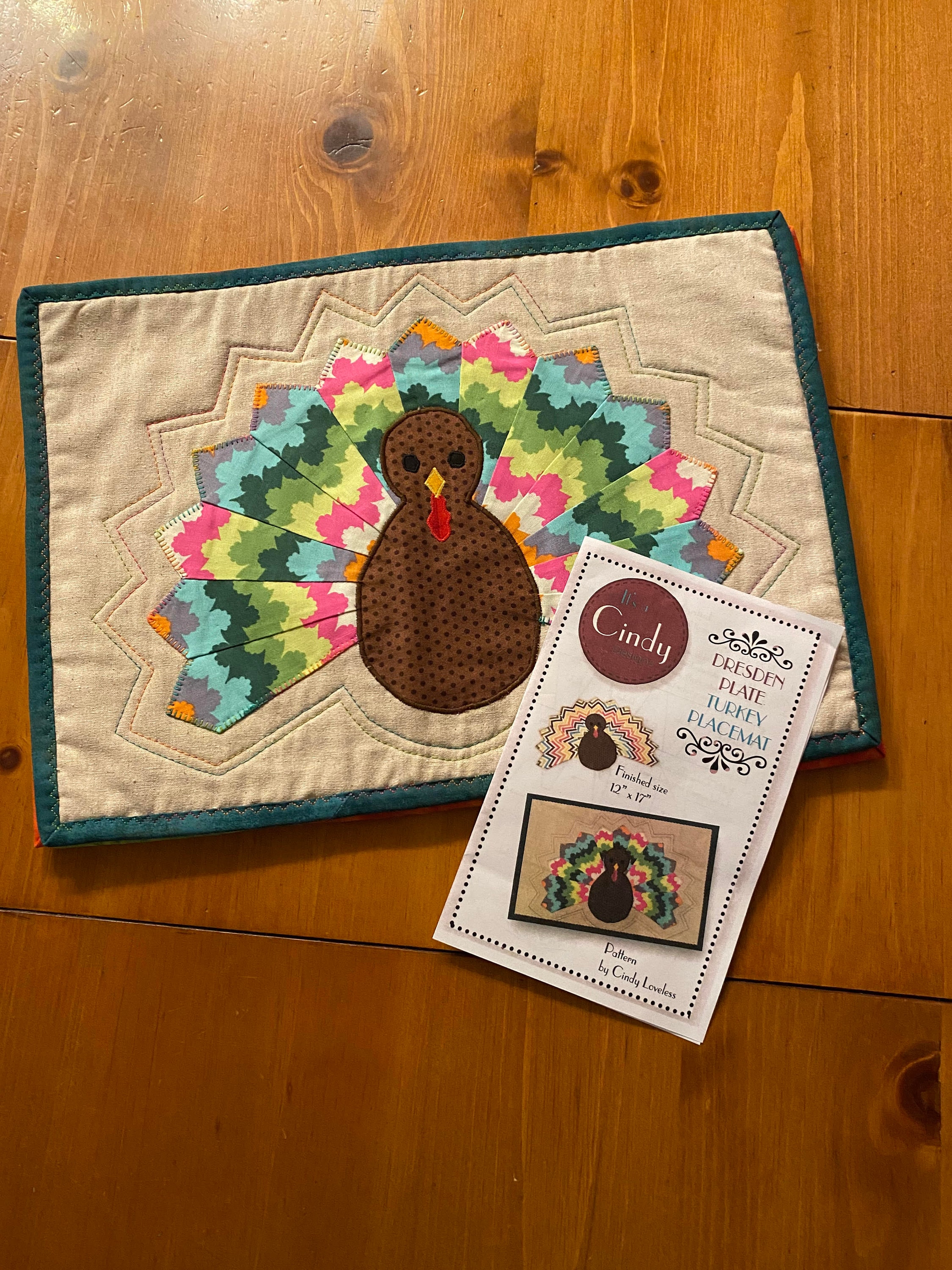 Turkey Dresden Plate Placemat Pattern - Etsy