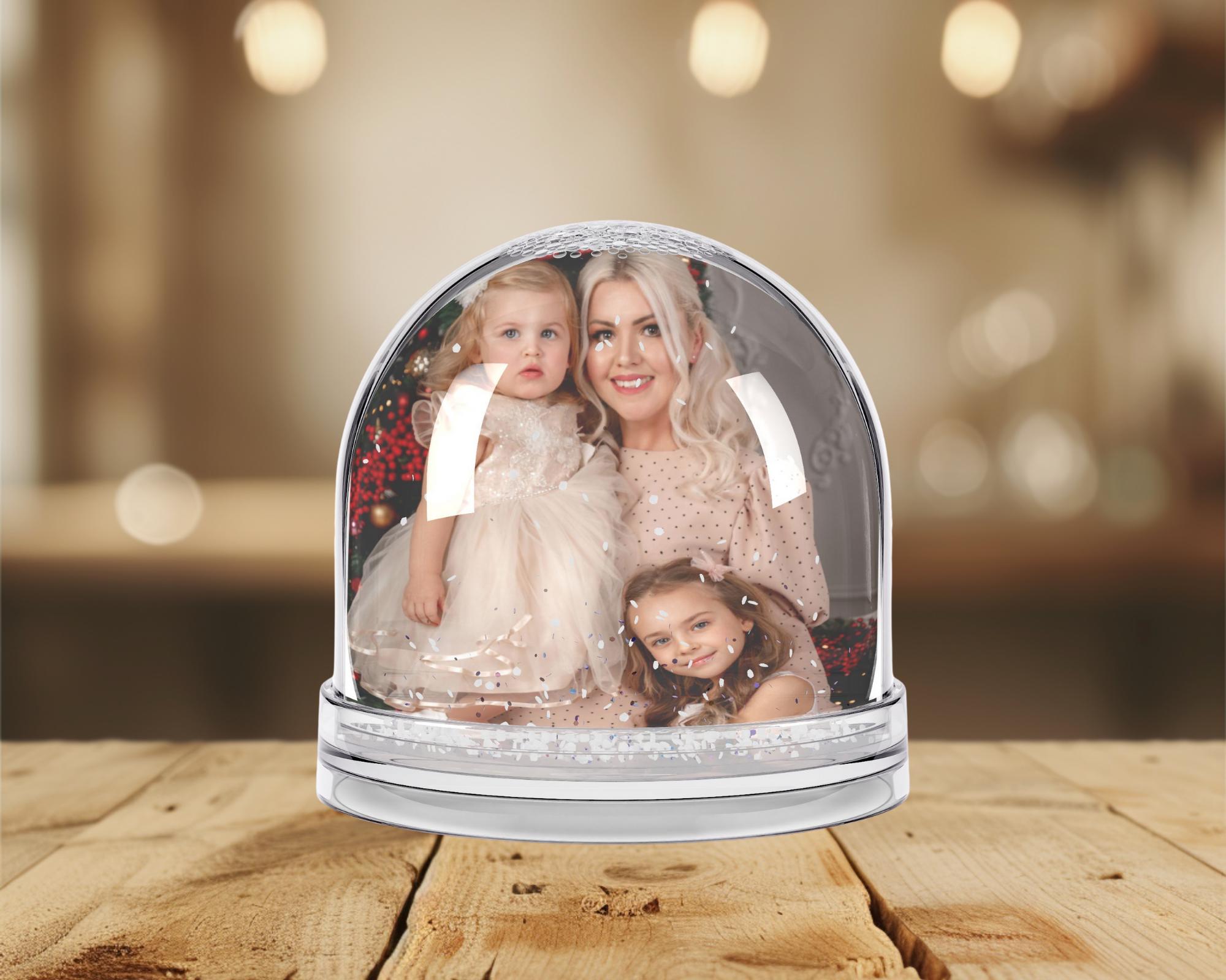 Personalized Photo Snow Globe, Custom Family Picture Keepsake, Mother's ...